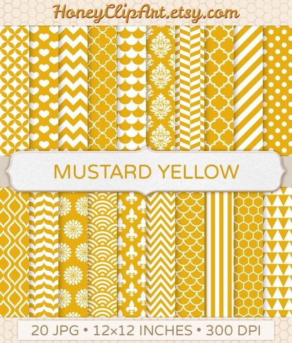 Mustard Yellow Chevron Background
