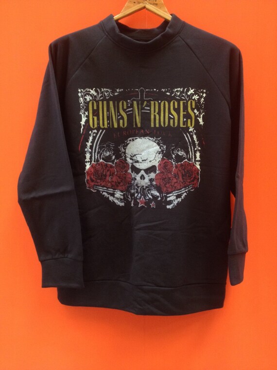 guns n roses sweatshirt long sleeve black rock by YesterdayTshirt