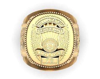 Popular items for police rings on Etsy