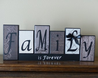 Popular items for family block letters on Etsy