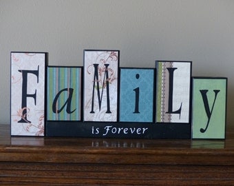 Popular items for family block letters on Etsy