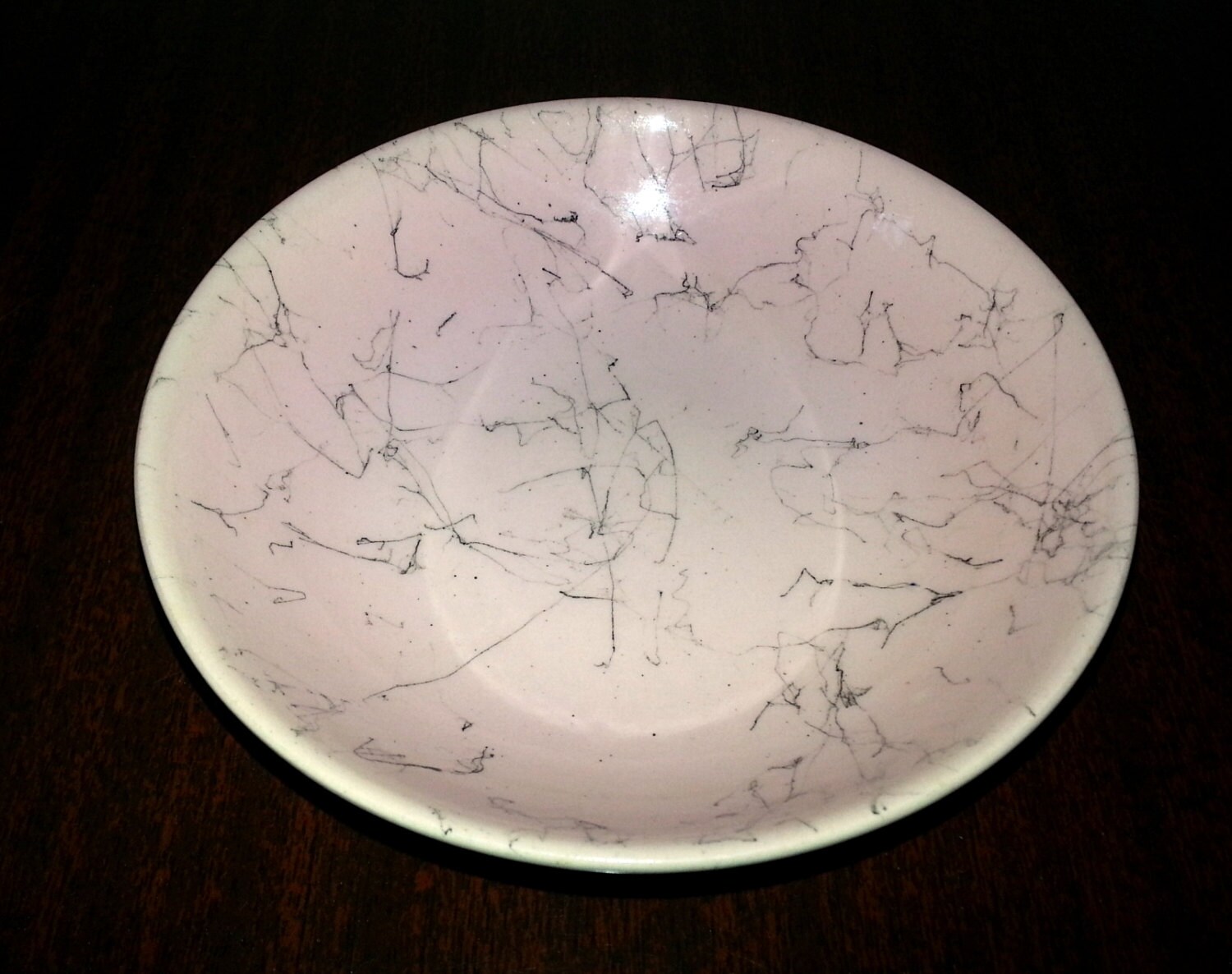 Atomic Pink Small Bowl with Black Squiggle Paint – Haute Juice