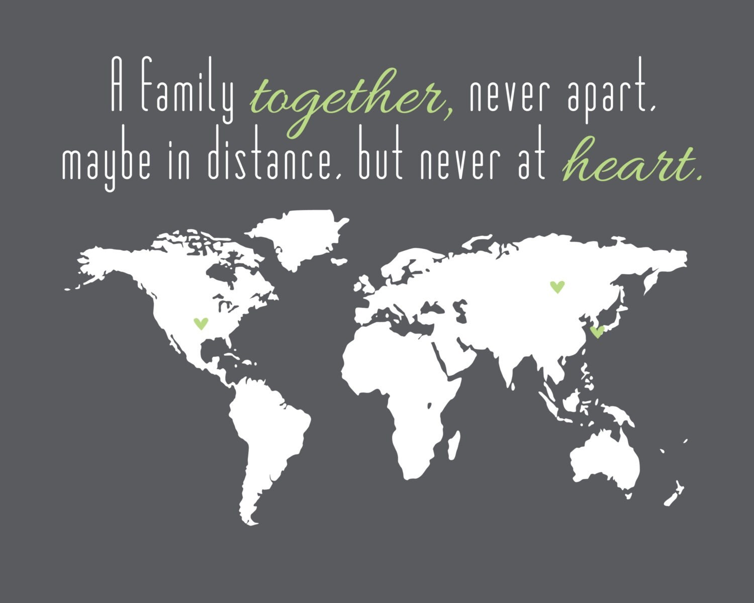 Personalized Family Print Long Distance Family Gift Print