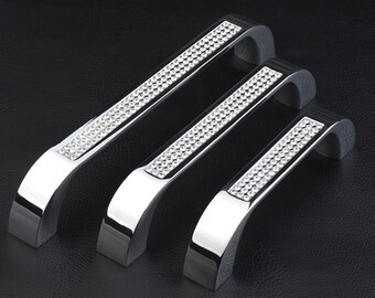 Sparkle Glass Dresser Drawer Knobs Pulls Handles Shiny Yellow