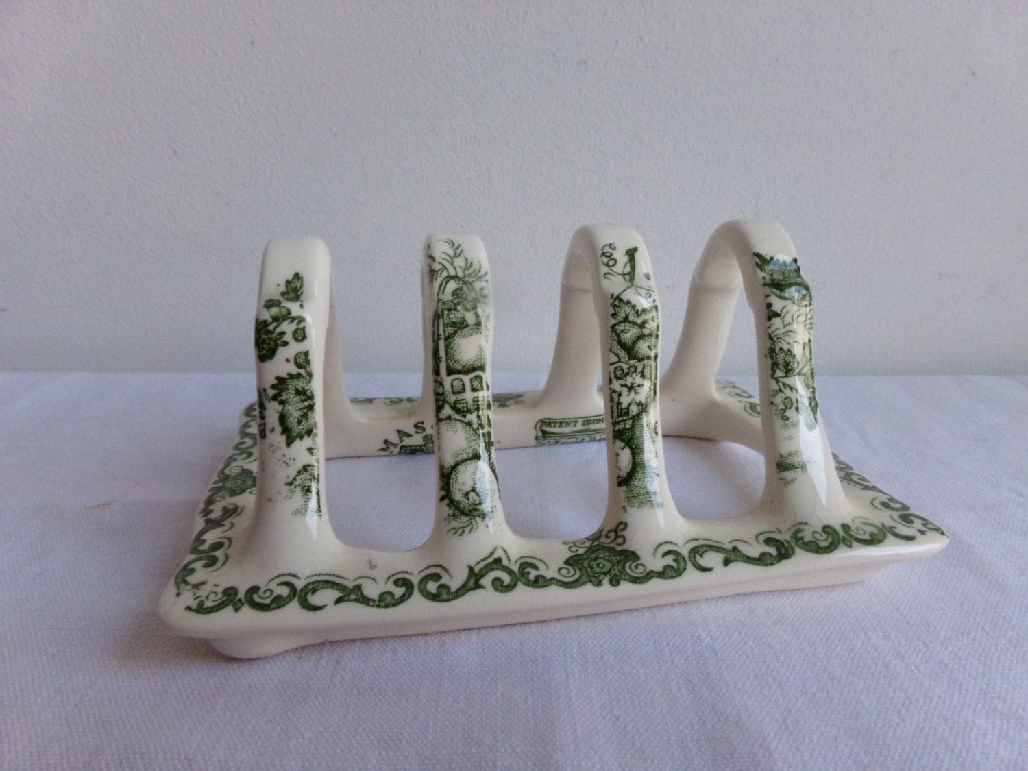 Masons ironstone toast rack, English breakfast serving, ‘fruit basket ...