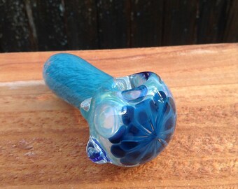 Aqua Tealio Van Awesome - Glass Pipe Handmade in USA by FlabbaGlass Designs