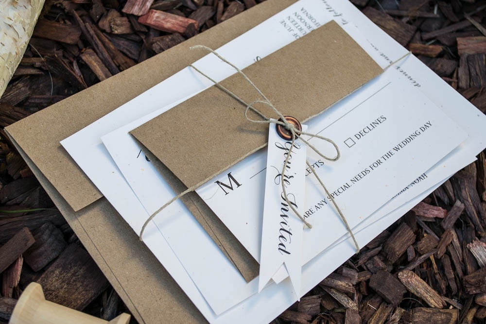 Organic Wedding Invitation, Eco-Friendly Wedding Invitation, 100% ...