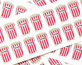 Popular items for popcorn stickers on Etsy