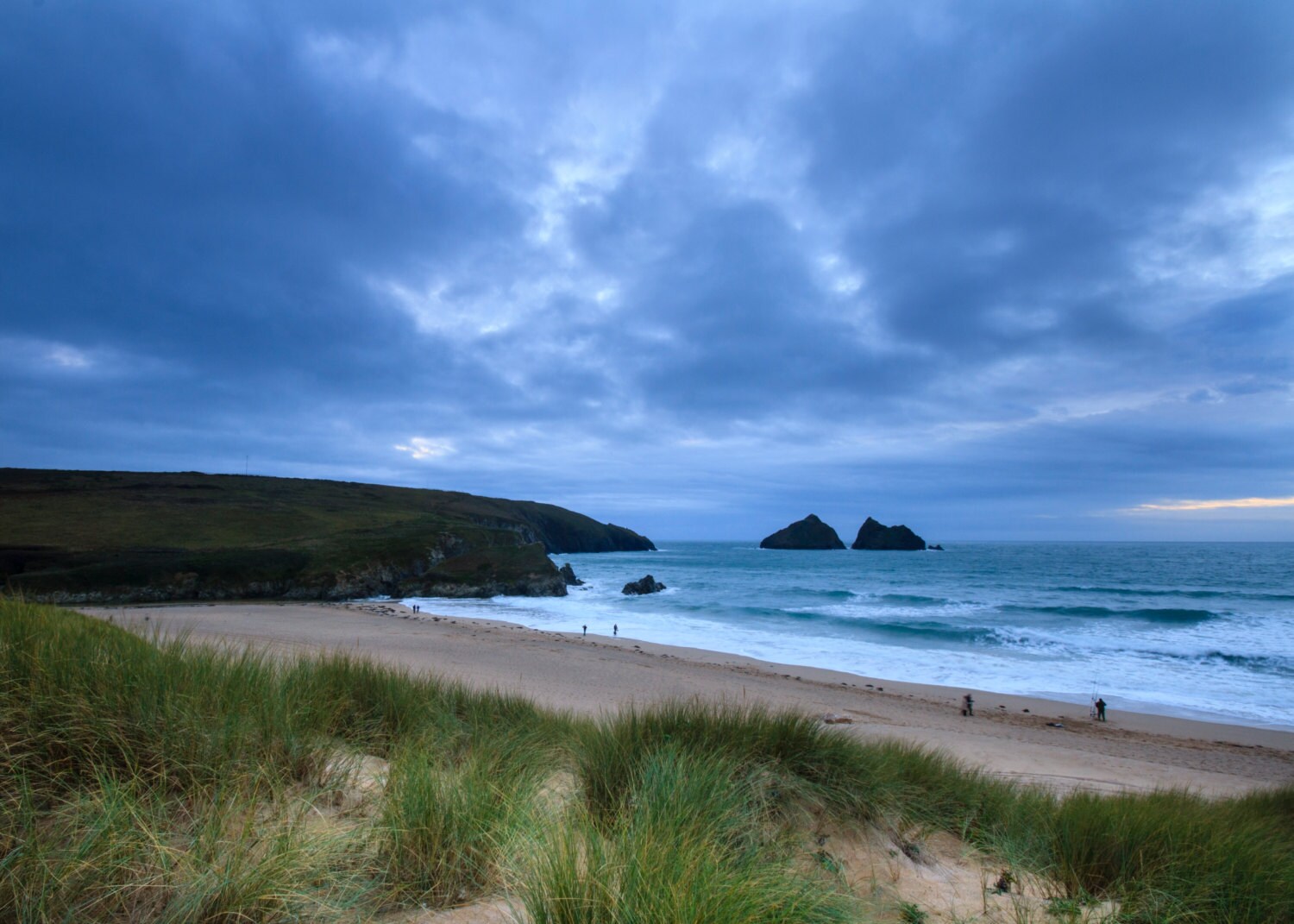 Sunset at Holywell bay Cornwall. Jpeg Wallart by ChrisSmithPhotos