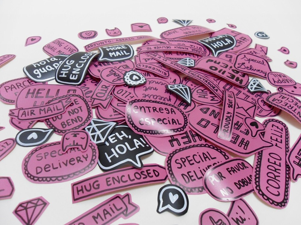 Snail mail sticker set 100 pcs