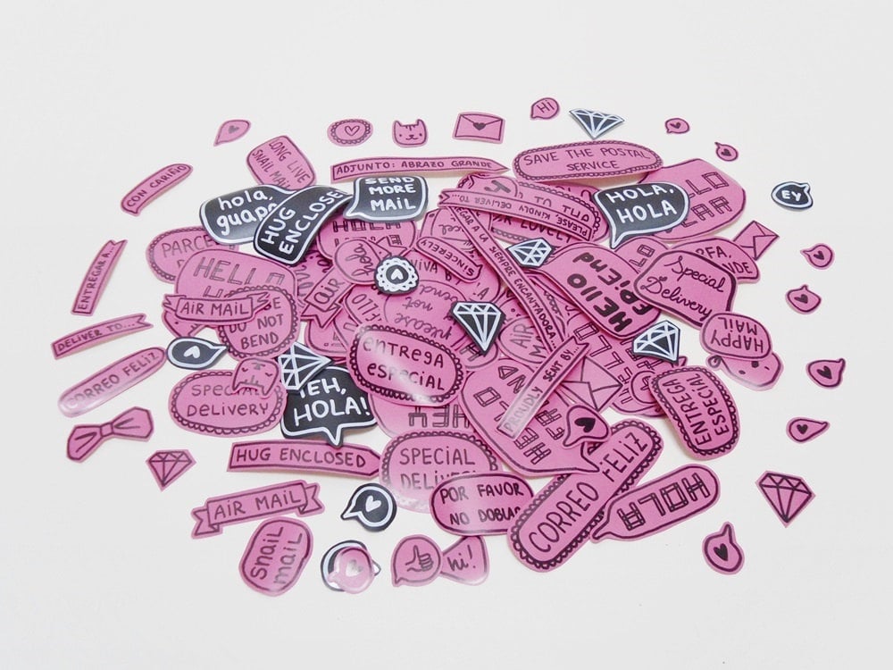 Snail mail sticker set 100 pcs