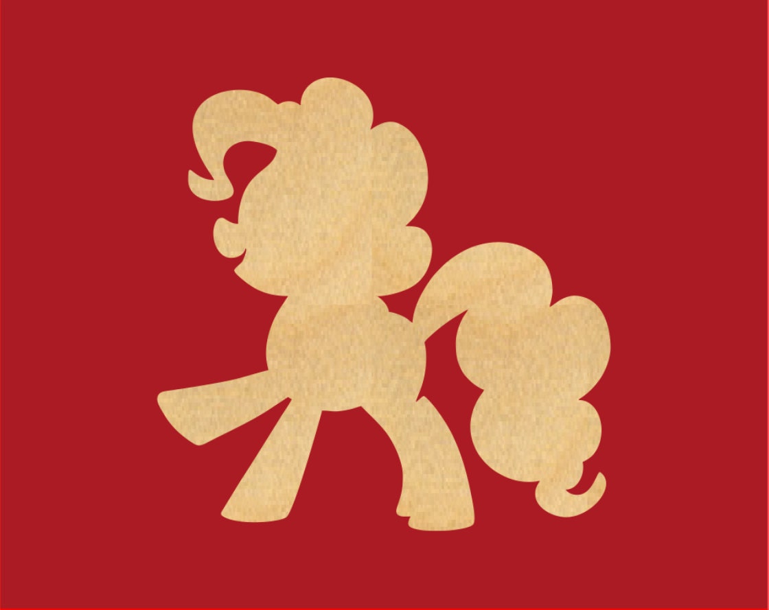 My Little Pony Cartoon Cutout Shape Laser Cut Animal by WoodBeeUs