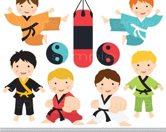 Karate clip art | Etsy