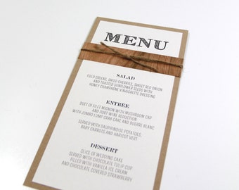 Buffet menu cards | Etsy
