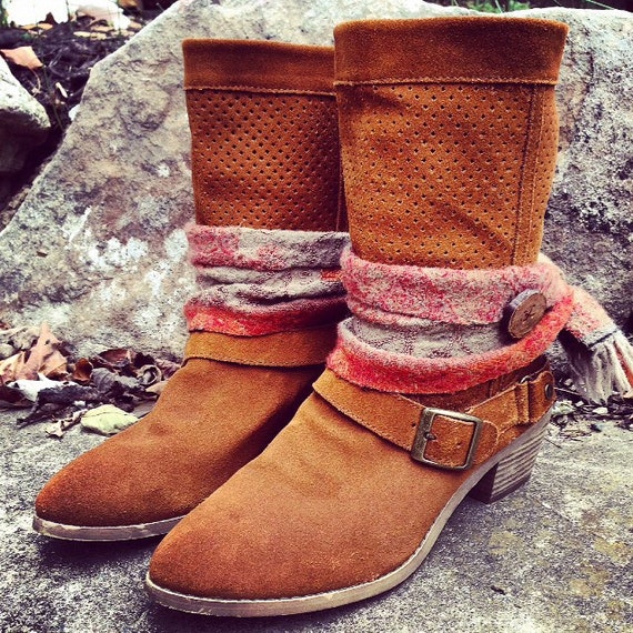 Woodland Autumn Boot Scarf Wool-blend Boot Scarf Boot