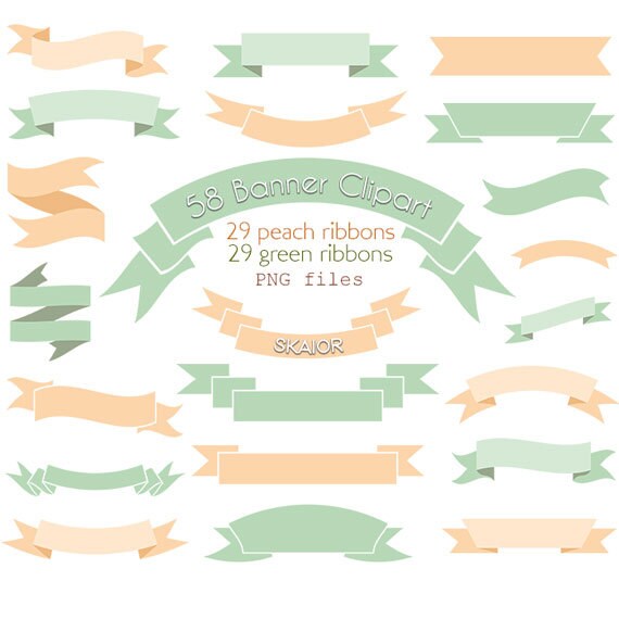 Ribbons Clipart Vector Ribbons Clip Art Digital Banners