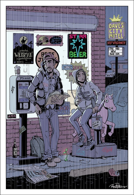 José y Maria Modern Day Nativity Poster