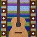 Soft Guitars Patchwork Quilt Block Pattern
