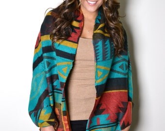 Popular items for aztec shawl on Etsy