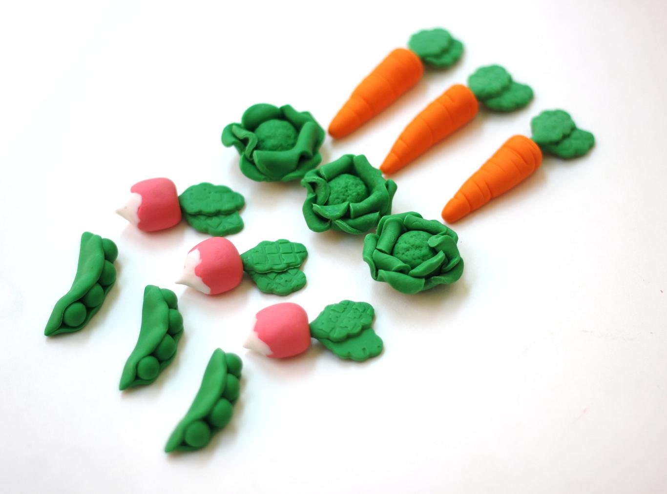 Fondant vegetable fondant garden fondant rabbit fondant