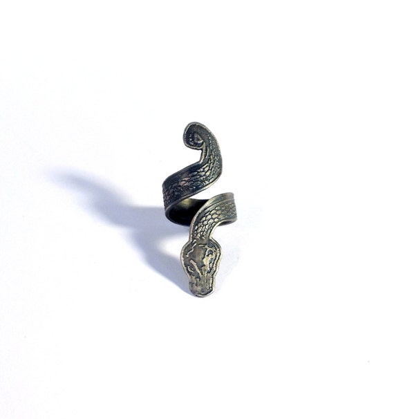 The Serpent Ring // adjustable statement snake ring in by ModEvil
