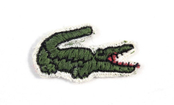 LACOSTE Alligator Patch VINTAGE Green Sew-On by EvelynTiqueS