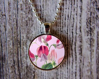 Sweet pea necklace | Etsy