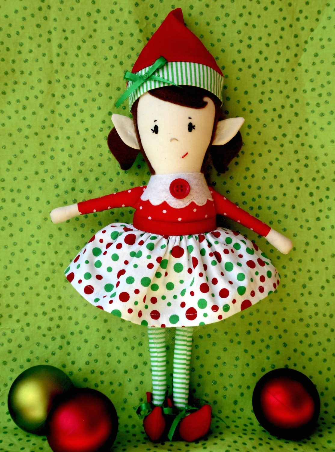 Doll Pattern Christmas Elf Girl Doll PDF Sewing by BlueWhimsyEtsy