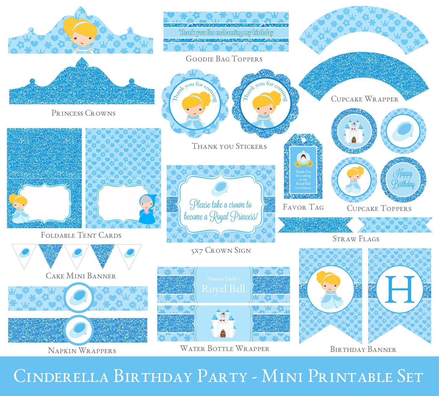 Cinderella Party Mini Set Cinderella Party Printables