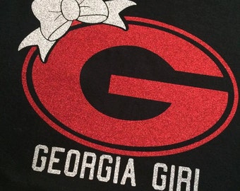 Glitter bow Georgia Girl Shirt