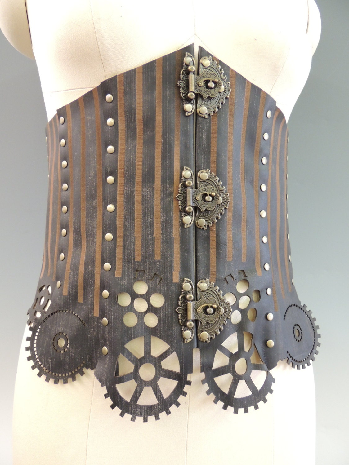 Abigail XXL Custom Leather Underbust Corset Waist Cincher