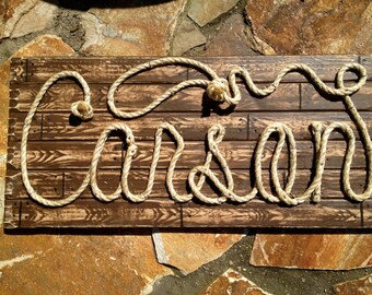 Popular items for custom rope signs on Etsy
