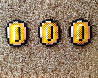 Mario Perler Bead Art: Coins