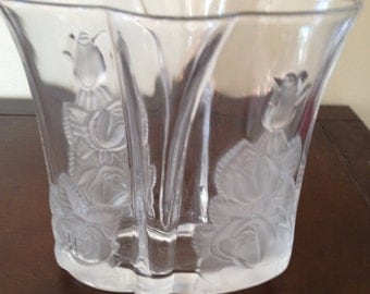 Frosted glass vase | Etsy