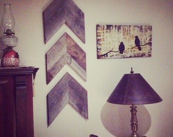 Rustic Barnwood Chevron Wall Decor