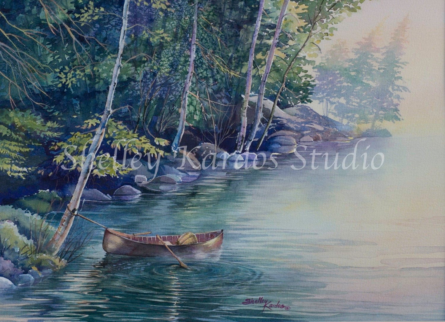 Watercolor Print Calm Waters is a giclee
