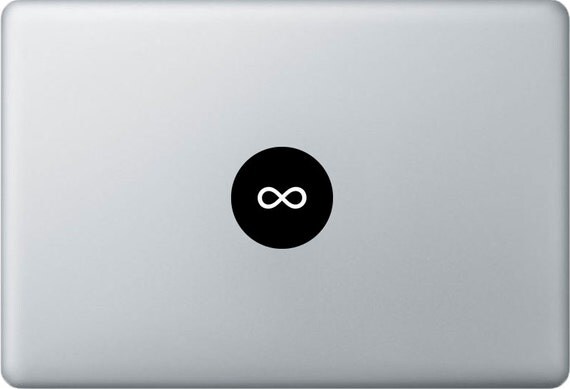 Infinity Mac Apple Logo Cover Laptop Vinyl Decal by GRCDecals