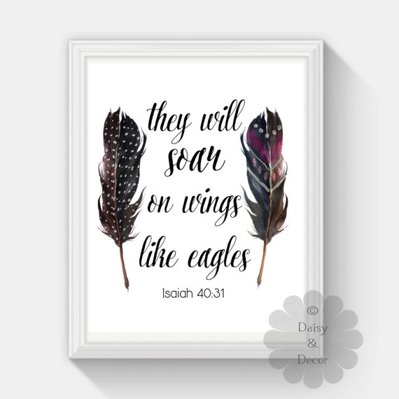 Items similar to they will soar on wings like eagles Isaiah 40:31 Bible ...