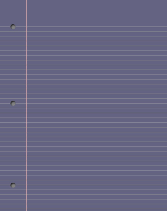 Matte Notebook Paper - Digital Notebook Paper, Matte Lined Paper, Ruled ...