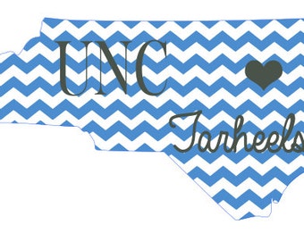 Unc vinyl decal | Etsy