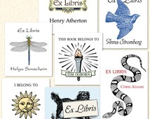 Popular items for ex libris bookplates on Etsy