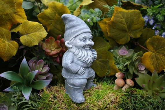 Garden Gnomes Vintage Style German Pipe Smoking Gnome