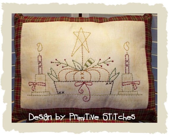 Autumn Setting-Primitive Stitchery E-PATTERN by Primitive