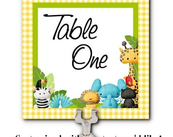 Jungle table tents | Etsy