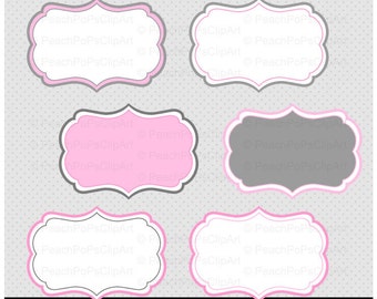 Popular items for pink frame clipart on Etsy