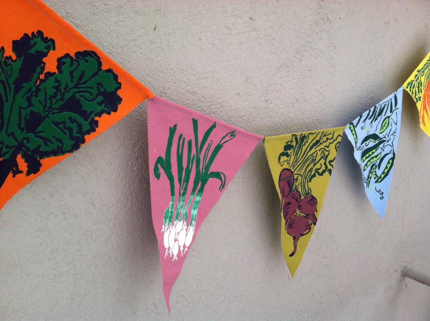 Garden Prayer Flags. Vegetable Garden Banner.