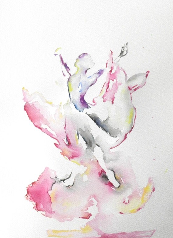 Abstract Ballet Dancer Painting