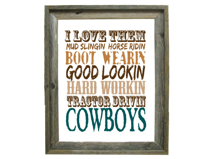 Cowboy quotes print cowboy printable typography western