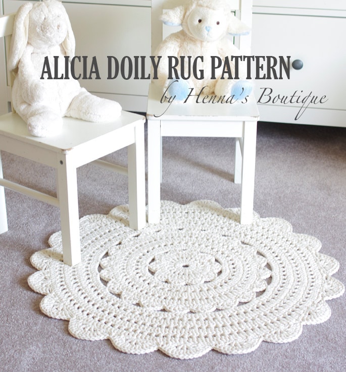 Crochet Doily Rug Pattern Pack ALICIA doily rugs