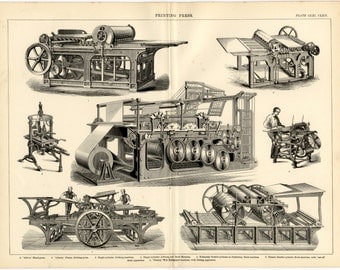 Popular items for printing press on Etsy